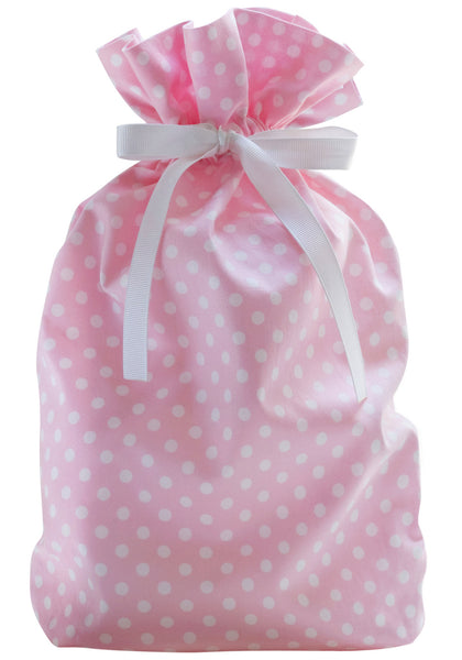 Cloth Gift Bags by LivingEthos | dottie mini pale pink